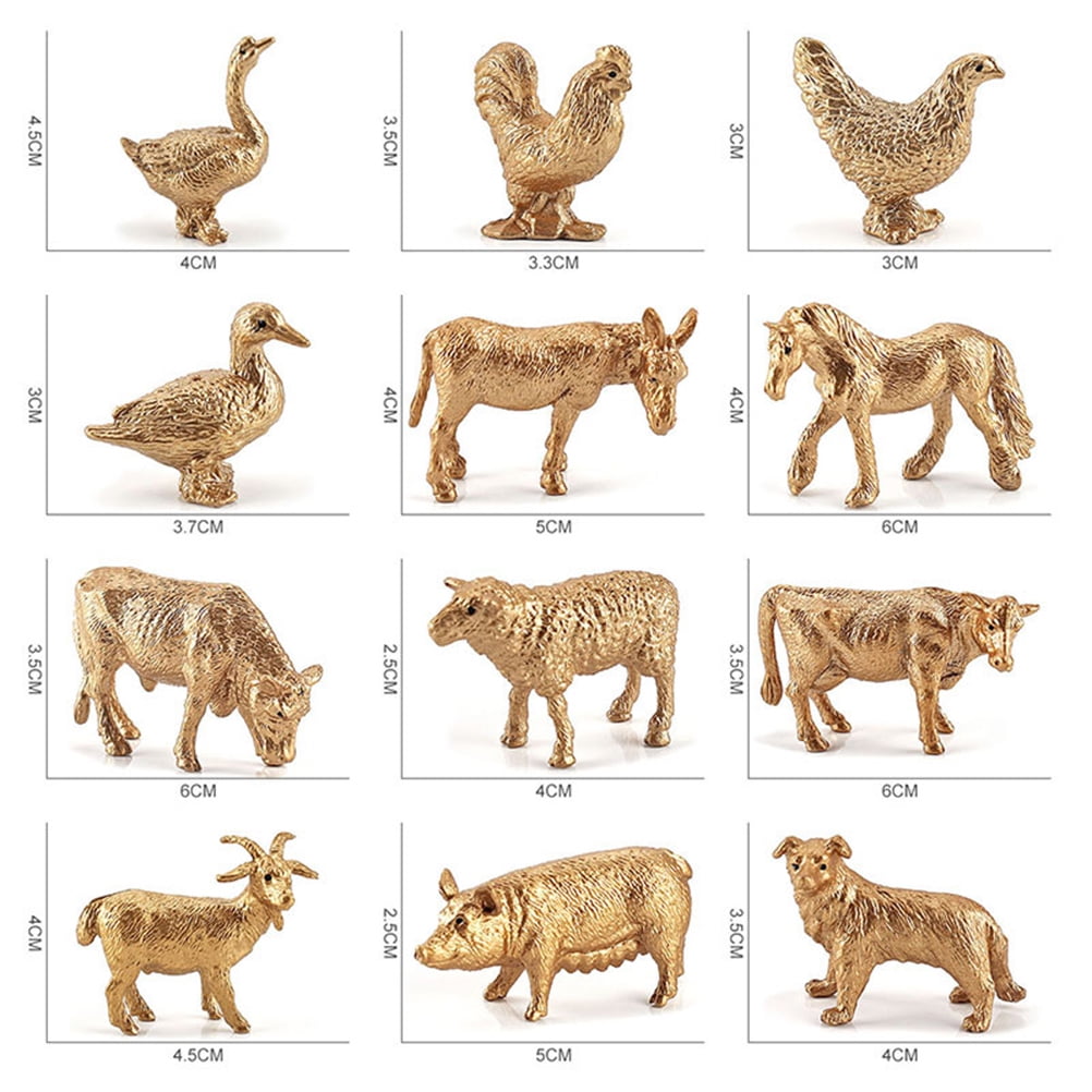 2024 Mini Forest Animal Figures Toys Waterproof Farm Animal Model Doll ...