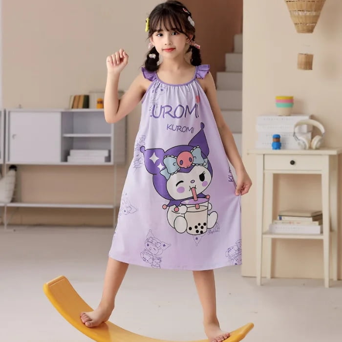 2024 Miniso Kawaii Cinnamoroll Pochacco Kuromi Girl Princess Sleepwear ...