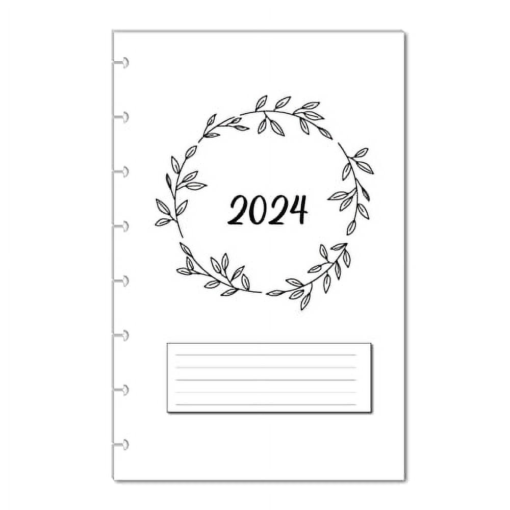 2024 Monthly Calendar Refills for 8-Disc Half Letter Planners Fits TUL ...