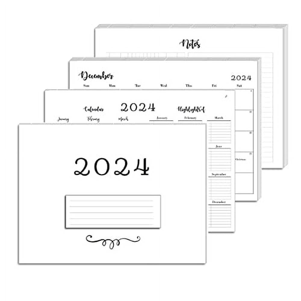 2024 Monthly Calendar Refills for 8 Disc Half Letter Planners Fits TUL ...