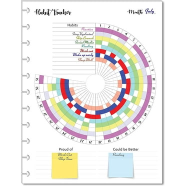 Undated Weekly Planner Inserts, Fits 9-Disc Classic Happy Planners ...