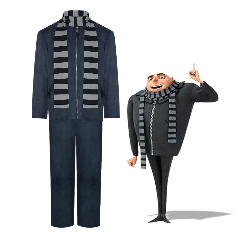 2024 Movie Gru Cosplay Costume Coat Pants Scarf for Men Male Disguise ...