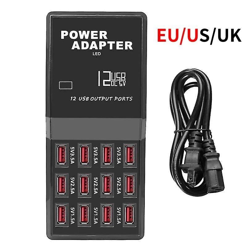 2024 Multi Ports Usb Hub Charger Station 12 Ports Charging Smart Wall ...