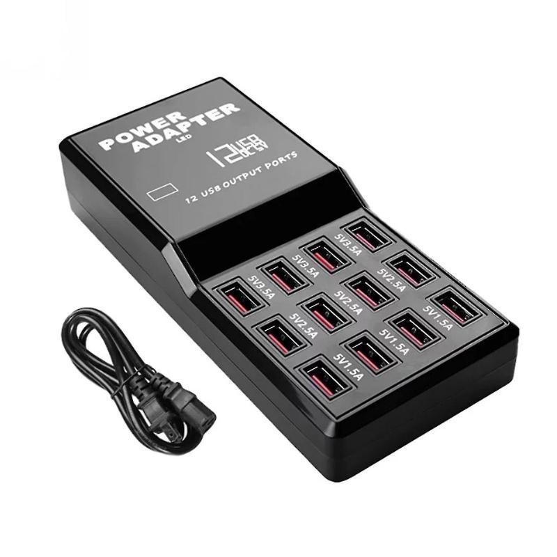 2024 Multi Ports Usb Hub Charger Station 12 Ports Charging Smart Wall ...