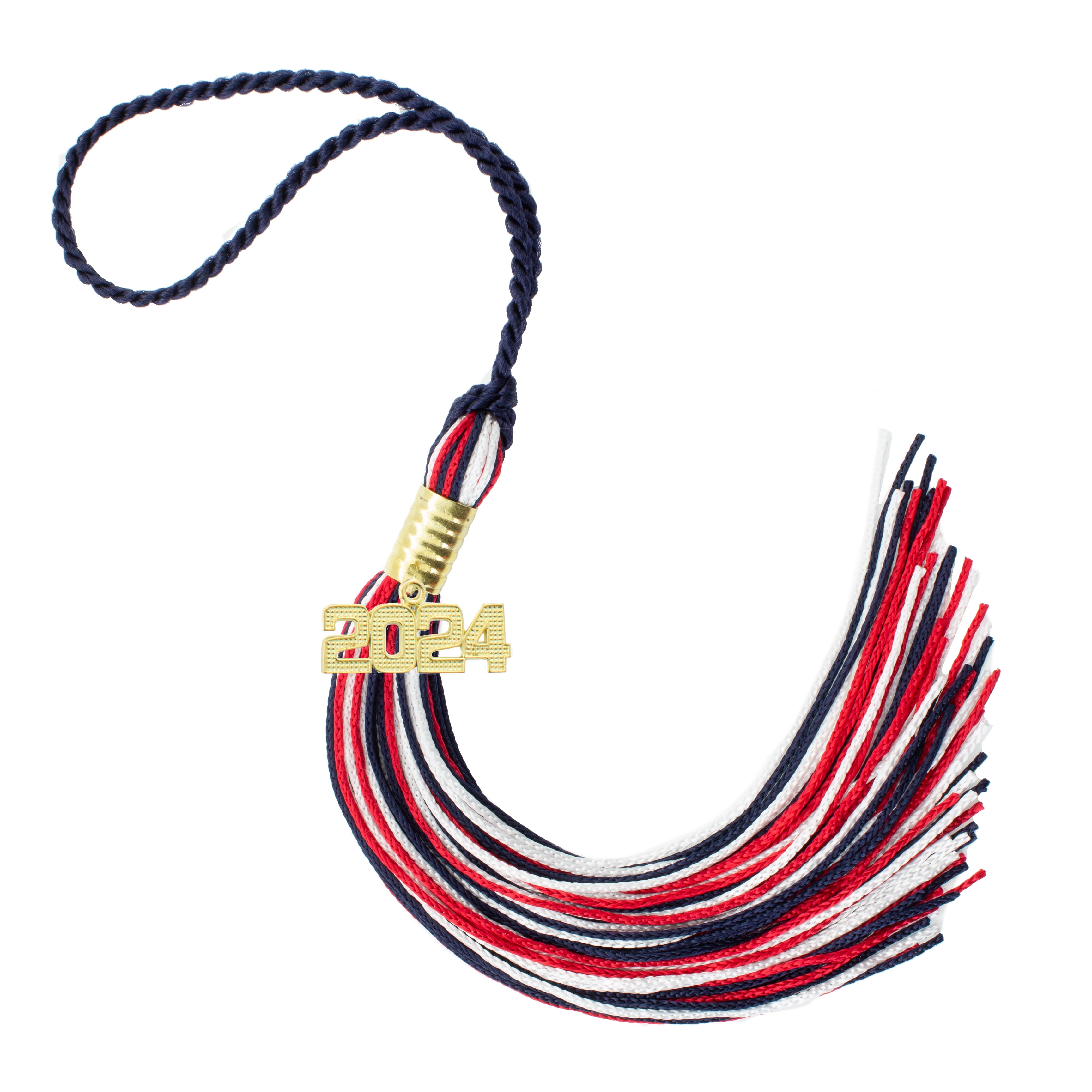 2024 NAVY / RED / WHITE GRADUATION TASSEL - EVERY SCHOOL COLOR ...