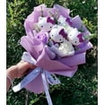2024 NEW Kawaii Hello Kitty Cat Plush Dolls Rose Soap Flowers Bouquet ...