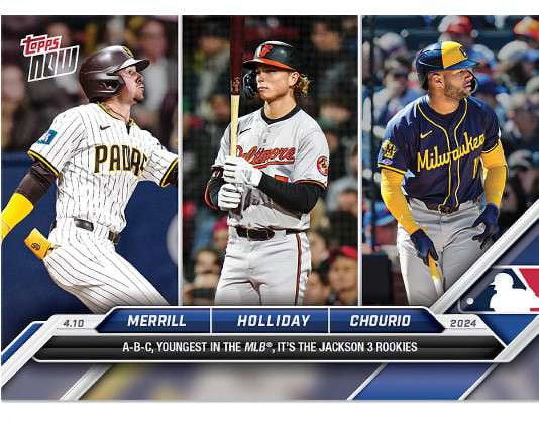 2024 NOW Baseball Jackson Merrill, Holliday & Chourio #62 (Rookies, A-B ...