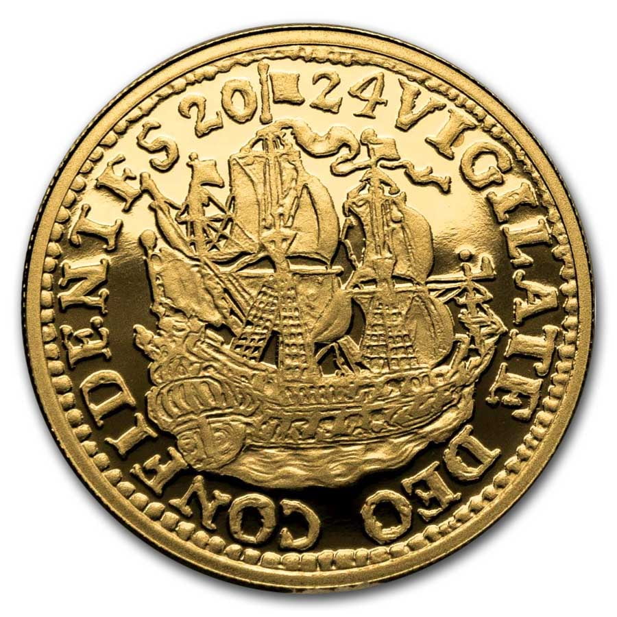 2024 Netherlands Gold Proof Ship Shilling (w/ Acrylic Box) - Walmart.com