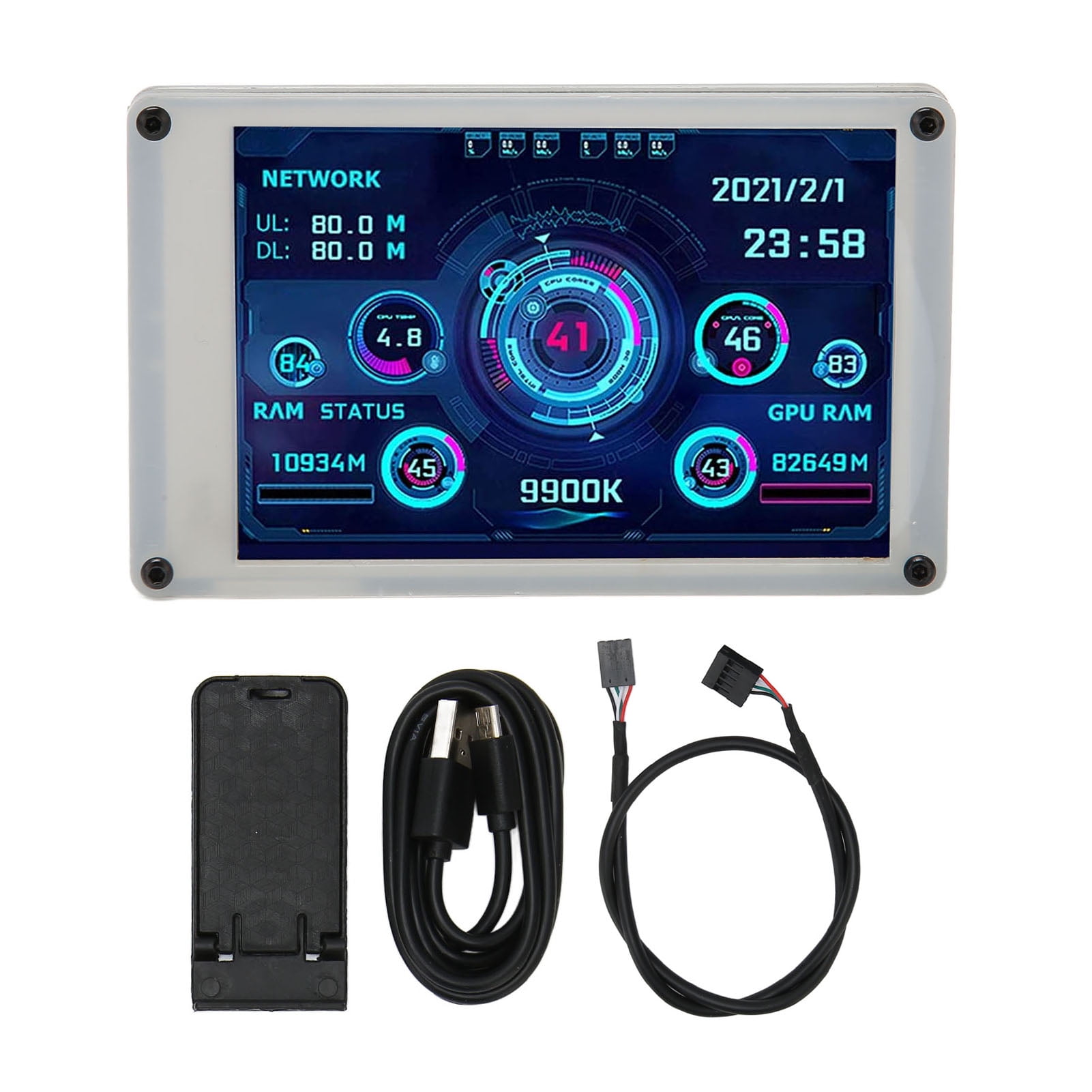 2024 New 3.5in Computer Temp Monitor Dual USB PC Sensor Panel Display ...