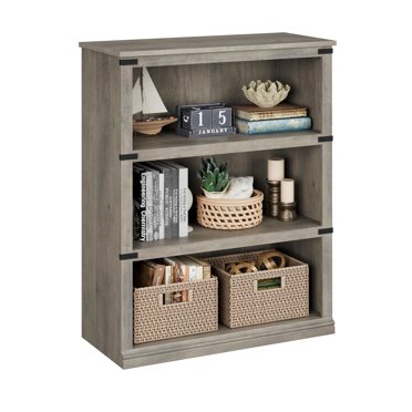 Sauder Select 3-Shelf Bookcase Furniture with Storage, Select Cherry ...
