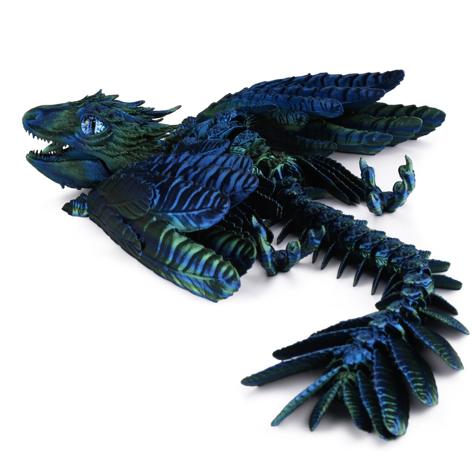2024 New 3D Printed Crystal Dragon, 3D Printed Flexible Articulated ...