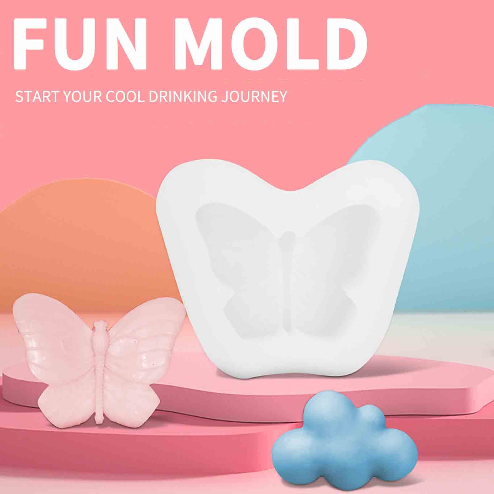 2024 New 6PC Butterfly Ice Cube Tray,Butterfly Molds Silicone For ...