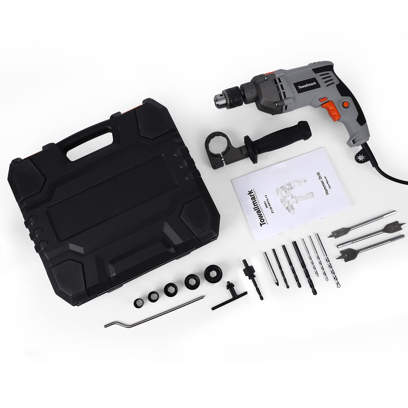 2024 New 7.5-Amp Hammer Drill with Aluminum Alloy Housing, 1/2-Inch ...