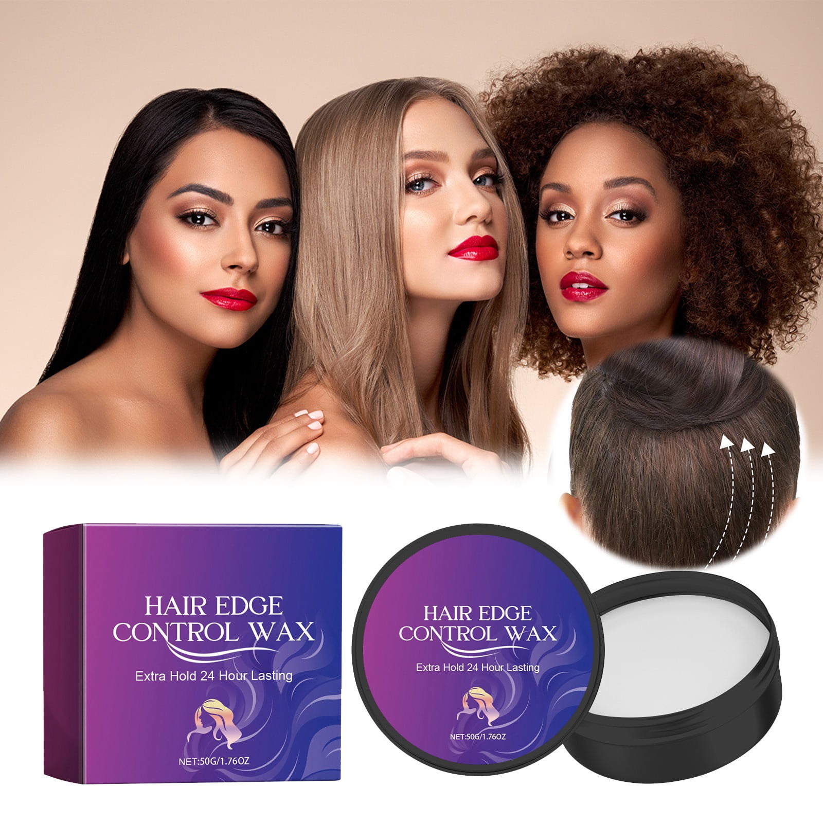 2024 New Clearance Hair Edge Control Wax Broken Hair Lanugo Styling ...