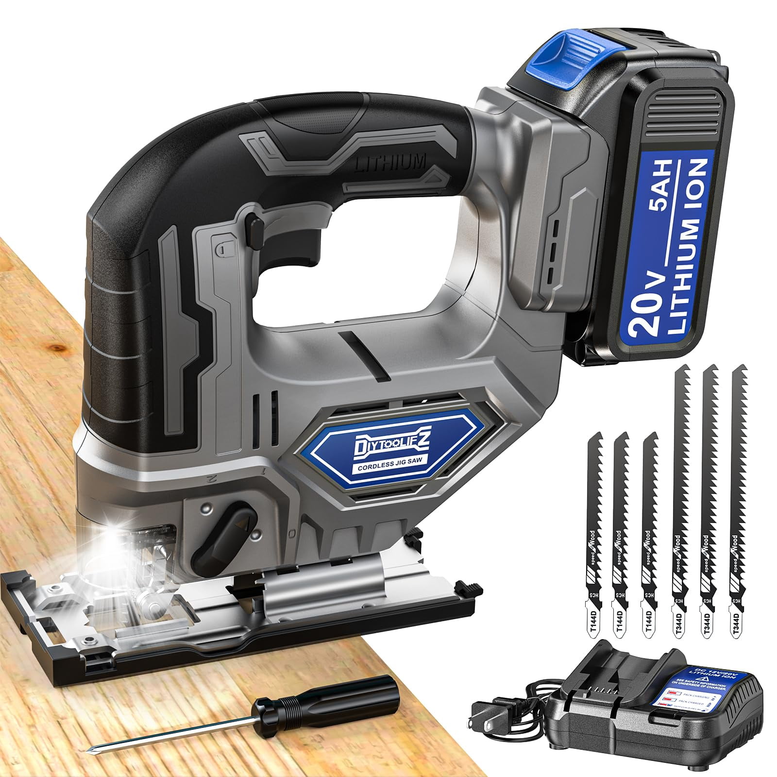 2024 New Cordless Jigsaw Tool Compatible with Dewalt Battery, Brushless ...
