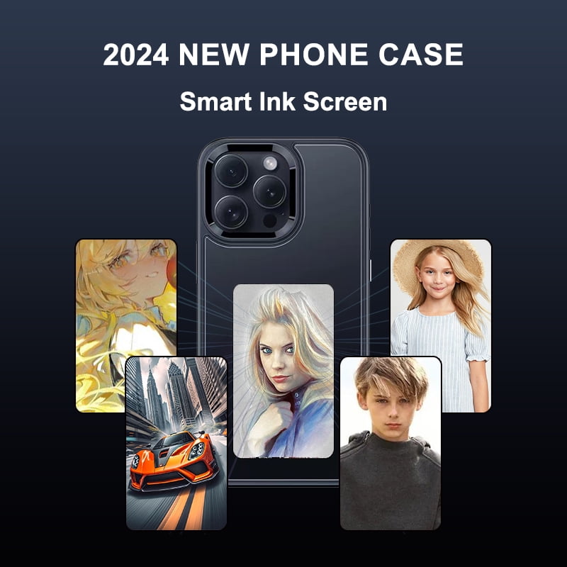 2024 New DIY E-Ink Screen Display 4 Colors NFC Smart Phone Cases For ...