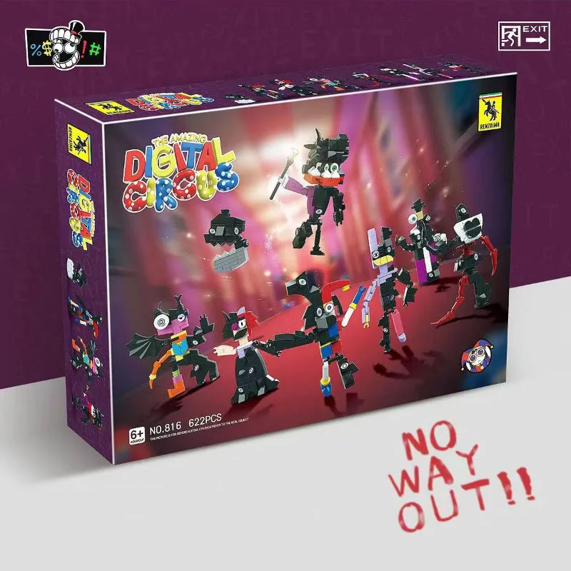 2024 New Digital Circus Boy Puzzle Puzzle building Block Children's ...