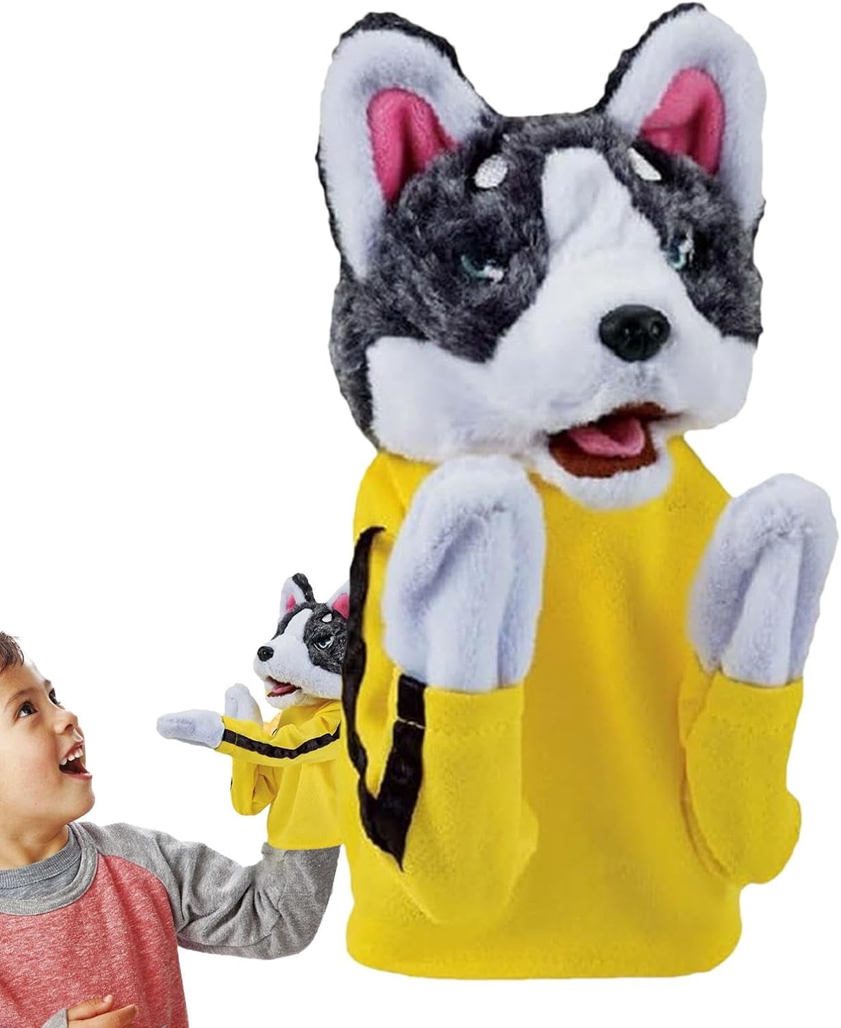 2024 New Dog Boxing Hand Puppet Toy, Husky Boxer Hand Puppet, Kung Fu ...