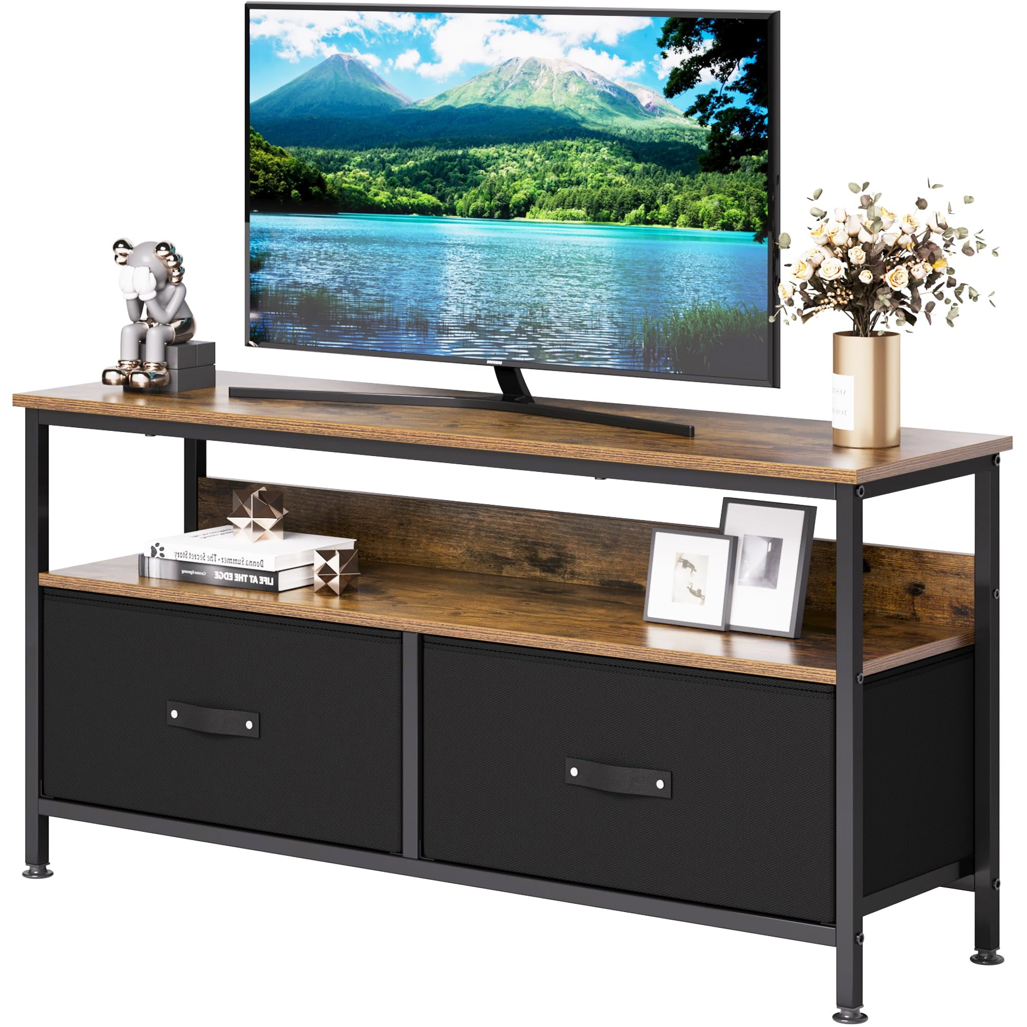 2024 New Dresser TV Stand, Entertainment Center with Storage, 50 Inch ...