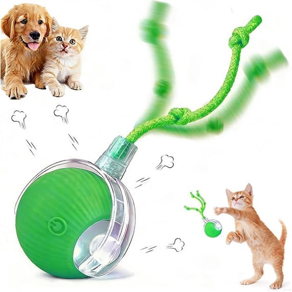 2024 New Electric Dog Ball Toy for Cat,360° Smart Automatic Interactive ...
