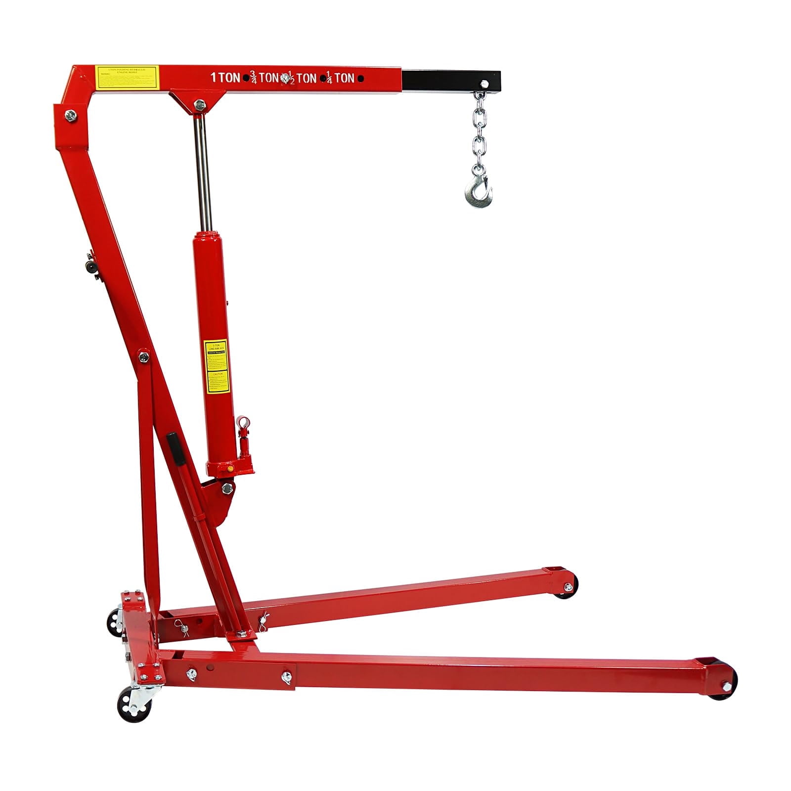 2025 New Engine Hoist, 1 Ton Hydraulic Engine Crane, Heavy Duty Folding ...
