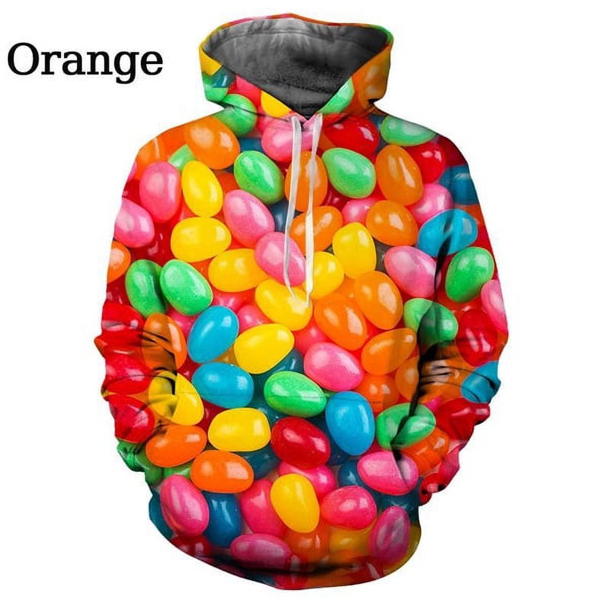 2024 New Fashion 3D Print Candy Snack Bag Sugar Fashion Casual Hoodies ...