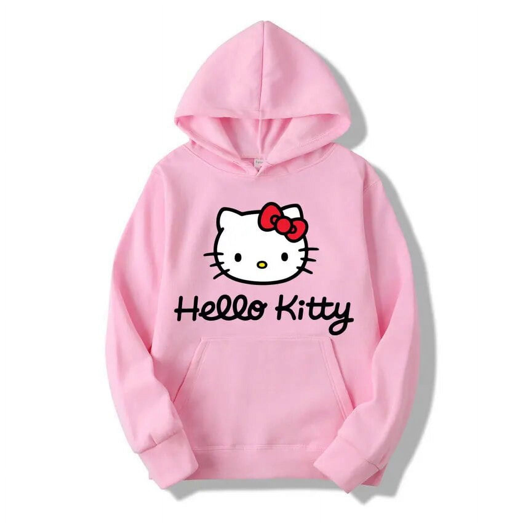 2024 New Fashion Women Hoodie Hello Kitty Cartoon Anime Men Sweatshirt ...