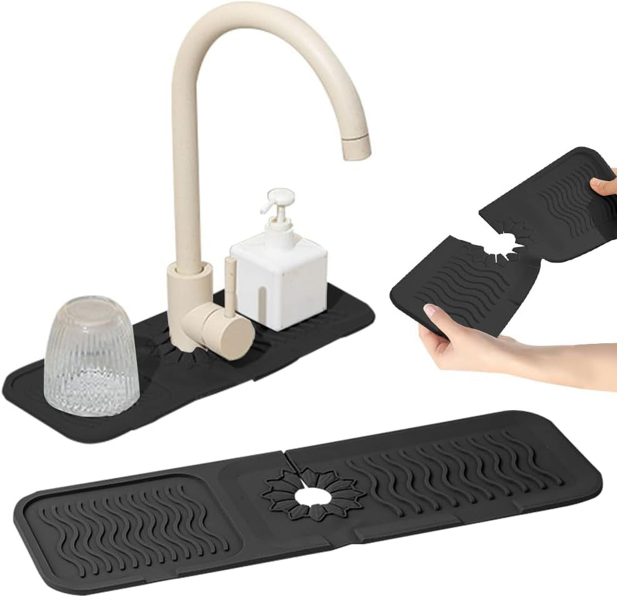 2024 New Faucet Mat for Kitchen Sink, Kitchen Sink Silicone Draining ...