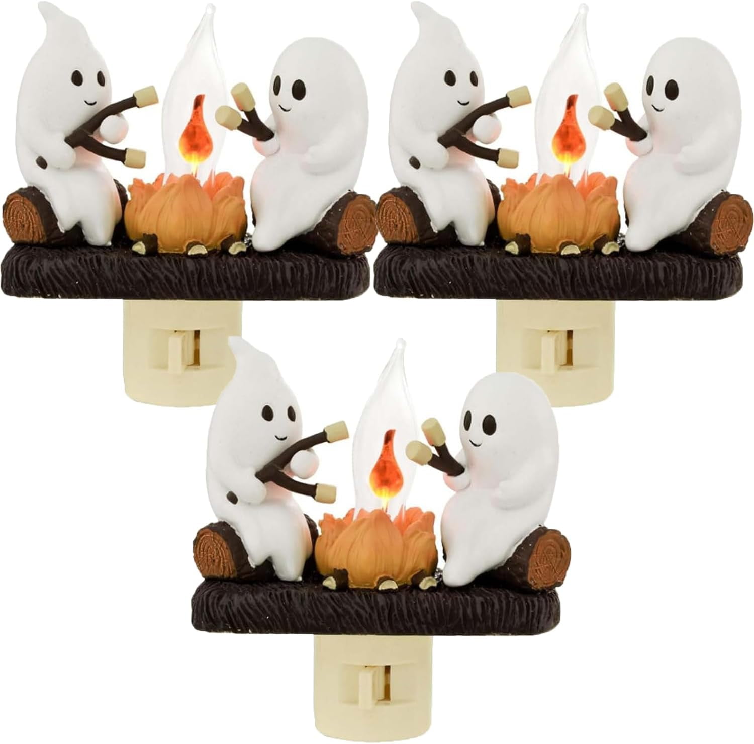 2024 New Halloween Lights!!! Ghost Campfire Flickering Night Light, Cute Ghosts Campfire Flicker ...