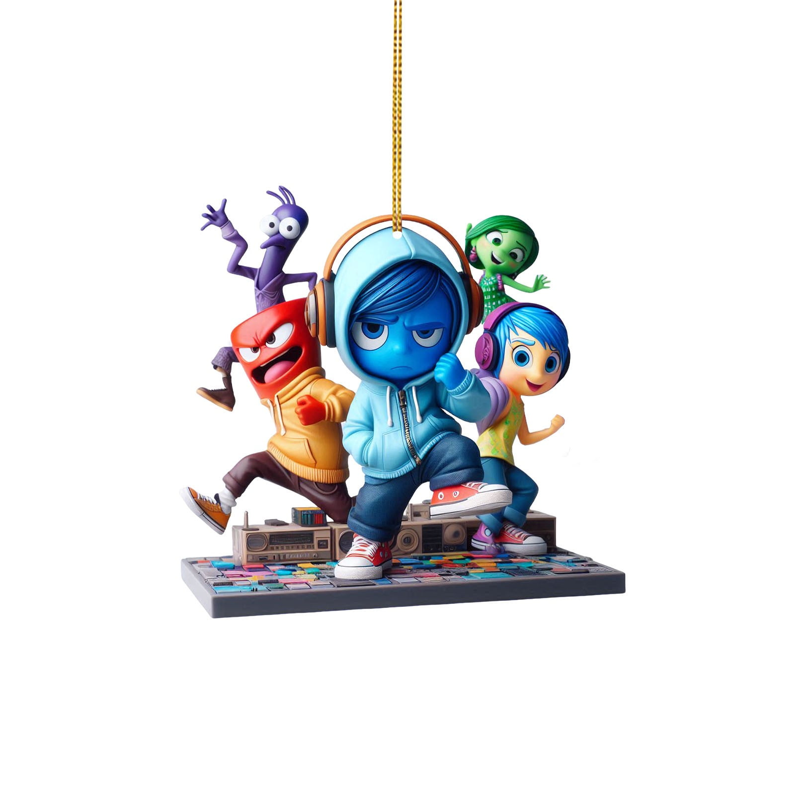 2024 New Inside Out 2 Christmas Tree Decorations, Acrylic 2D Funny ...