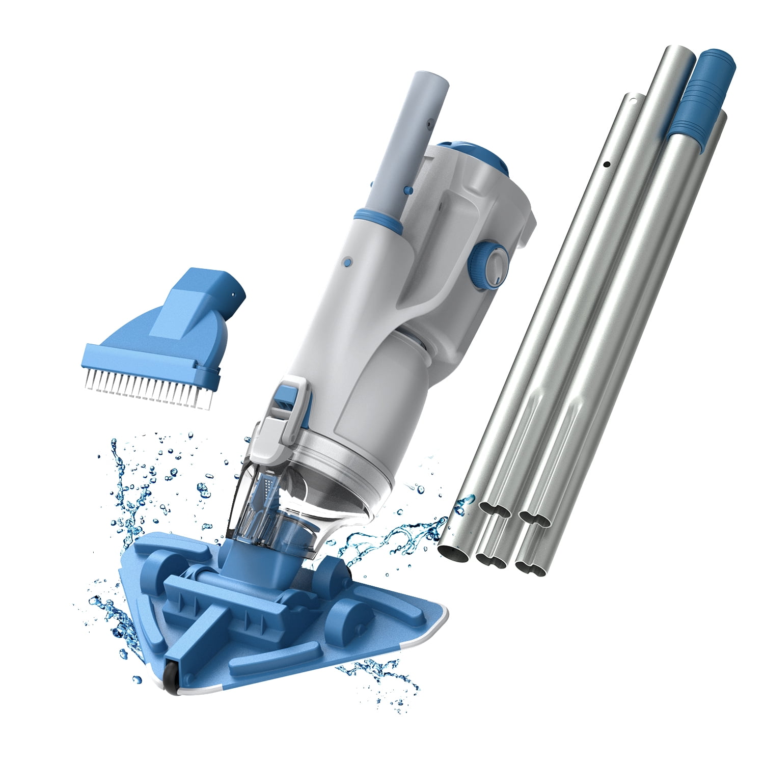 (2024 New) KOKIDO Rechargeable Pool Vacuum with Adjustable Pole and TWO ...