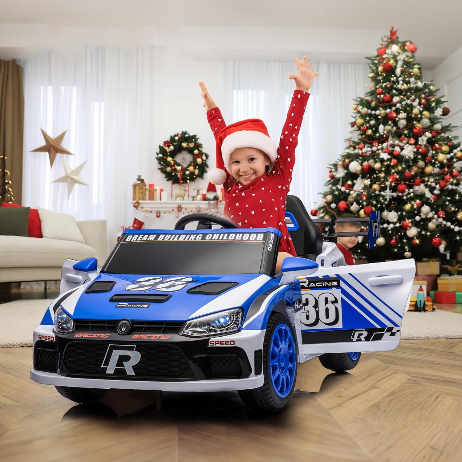 12V Kids Electric Ride On Car with Remote Control,Battery Powered ...