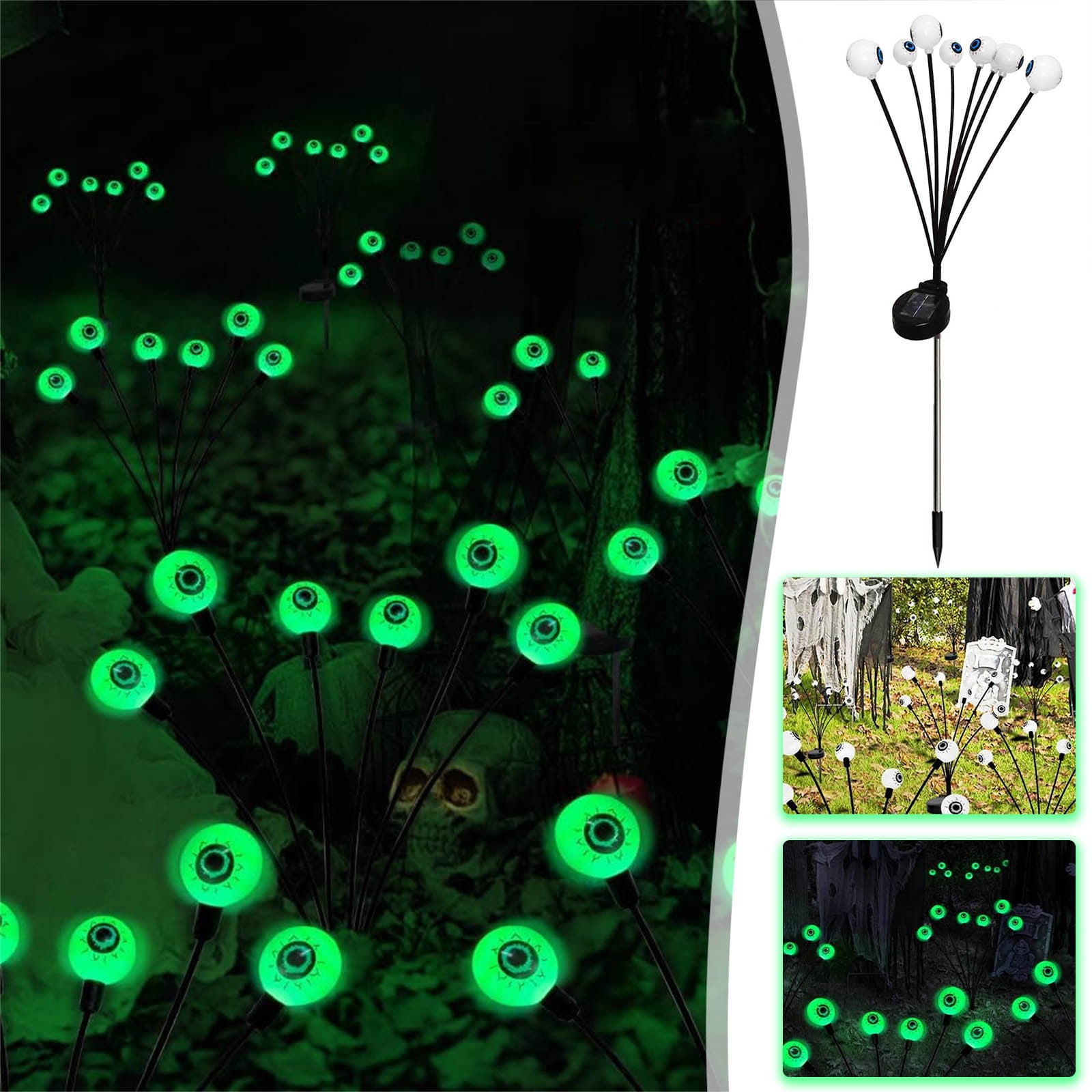 2024 New LED Light String Eyes Solar Ground Plug Lights Luminous ...