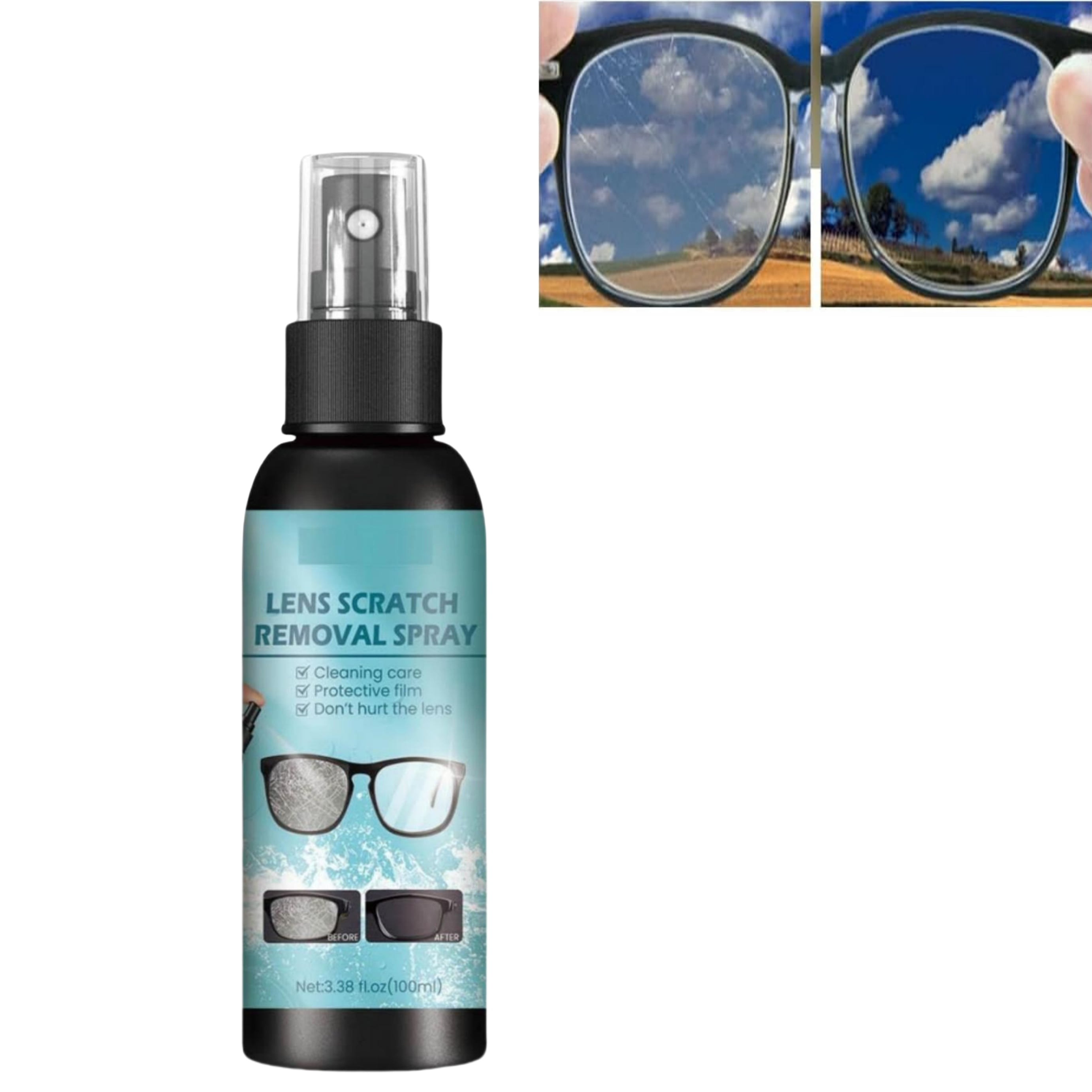2024 New Lens Scratch Removal Spray,Eye Glass Cleaners Spray,Eyeglass ...