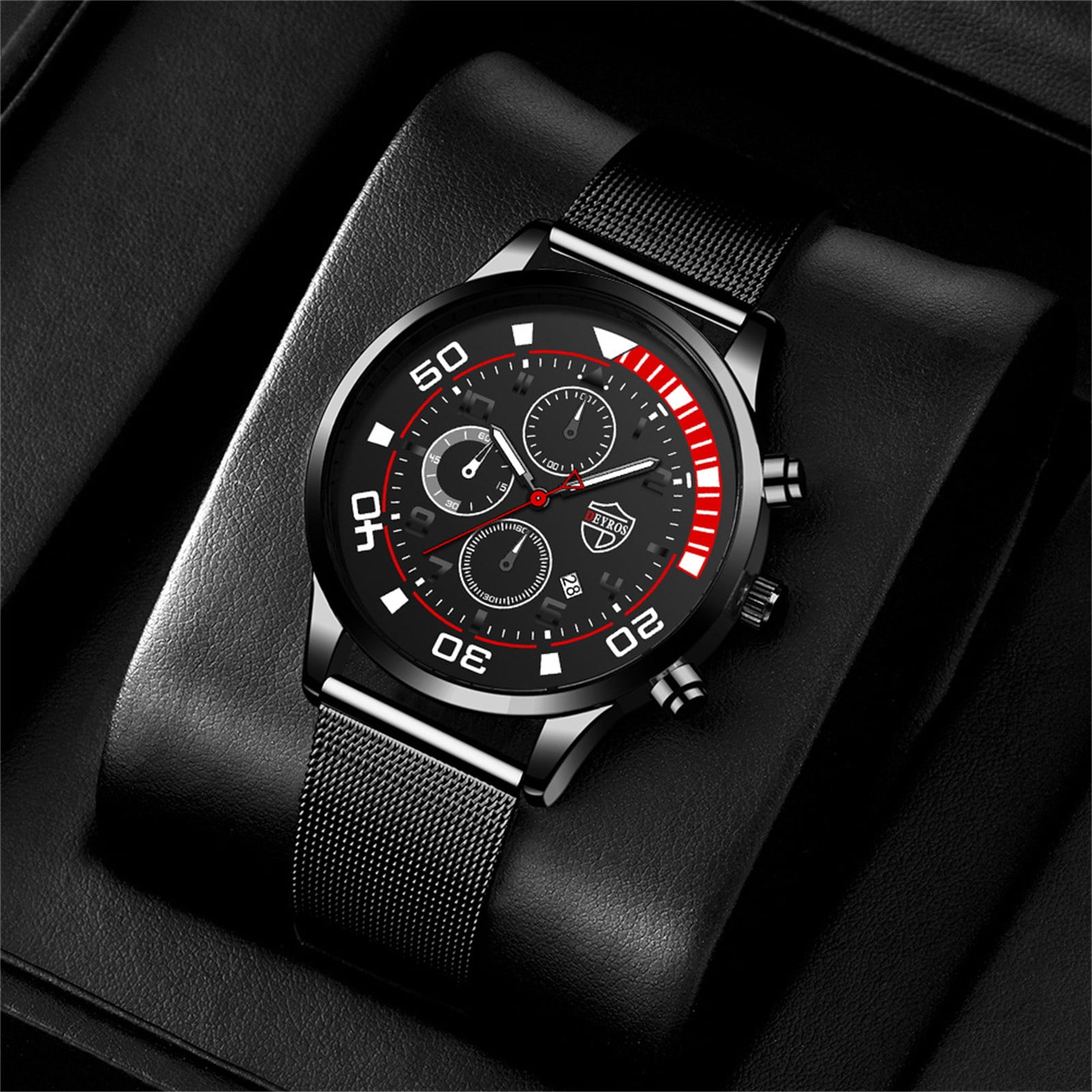 2024 New Mens Watches Casual Stainless Steel Analog Quartz Watch Men ...