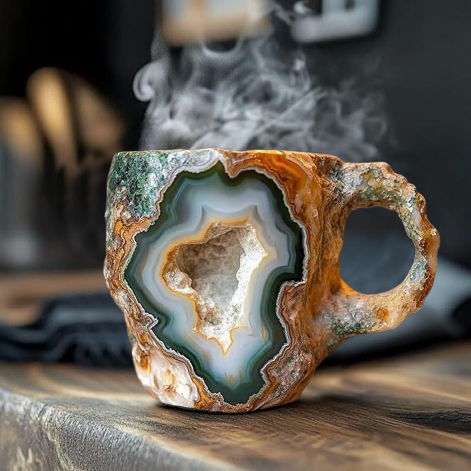 2024 New Mineral Crystal Coffee Mugs,Elegant Luxury Mineral Crystal ...