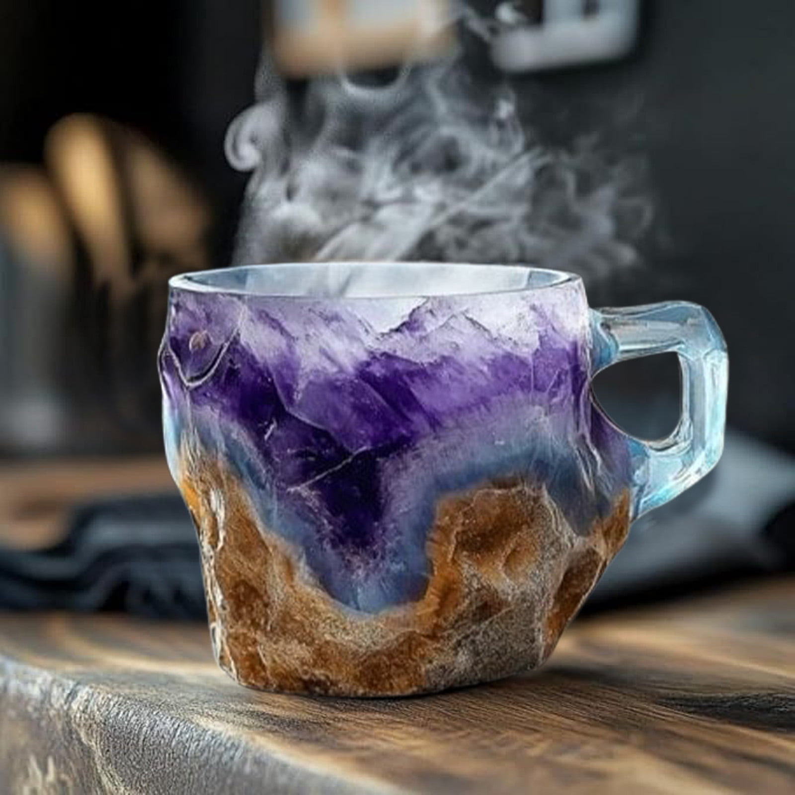 2024 New Mineral Crystal Coffee Mugs,Elegant Luxury Mineral Crystal ...