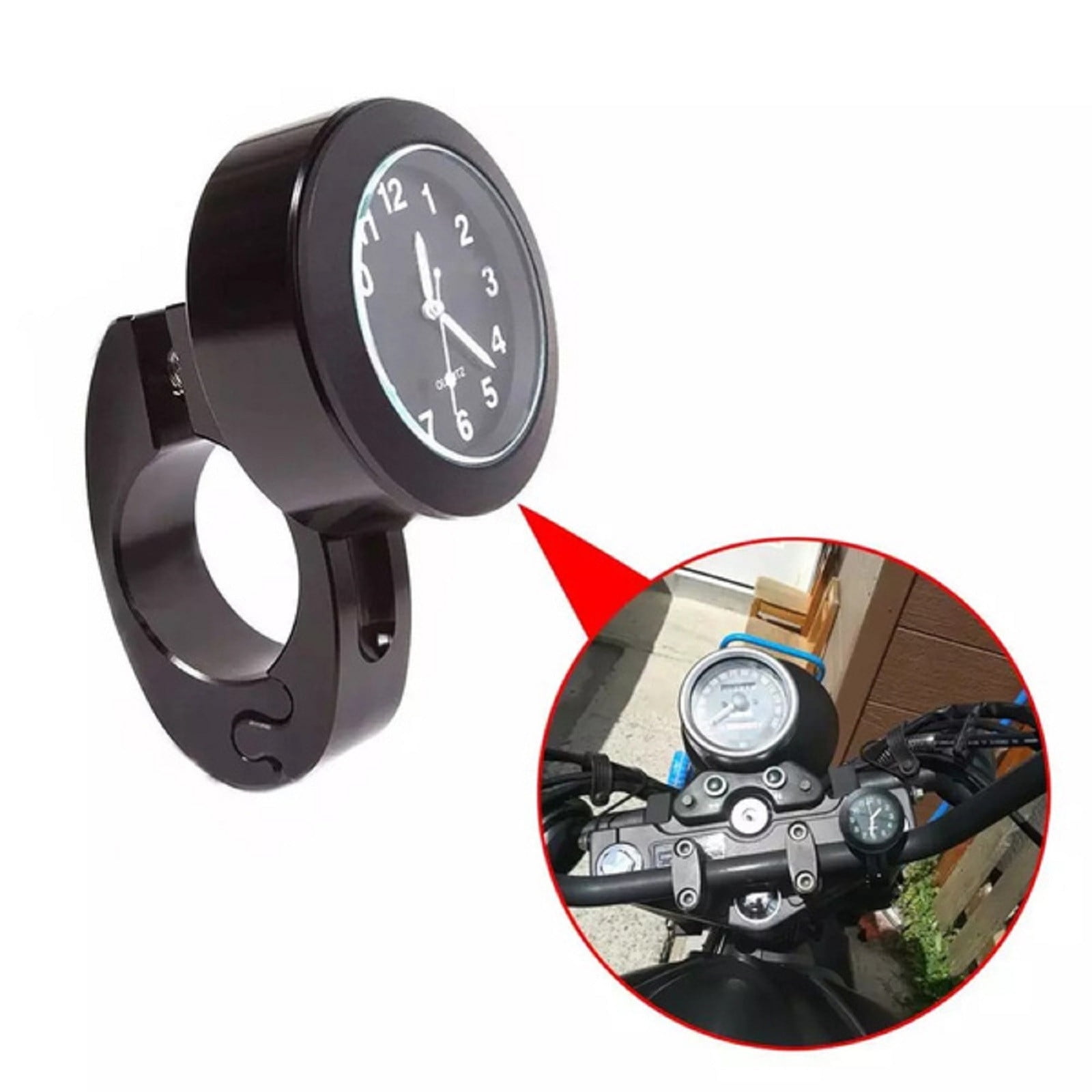 2024 New Motorcycle Bicycle Watch Handlebar Watch Refitting Accessories ...