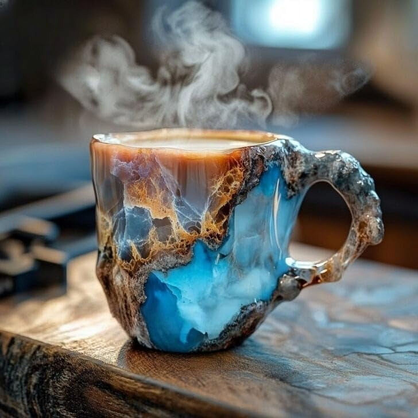 2024 New Multi-Colored Mineral Crystal Coffee Mug, Mineral Crystal ...