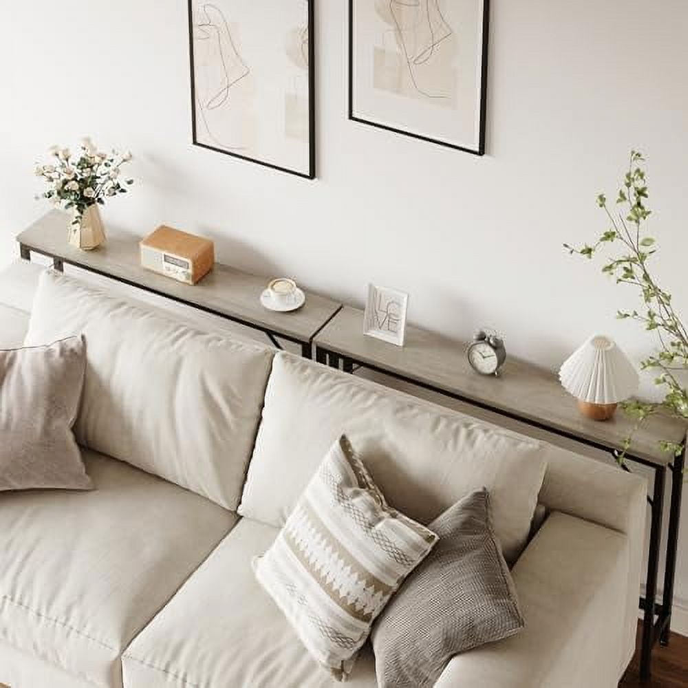 2024 New Narrow Console Table Skinny Behind Couch Table for Living Room Slim Sofa Table with Metal MDF Industrial Hallway Table for Entryway Foyer Walmart