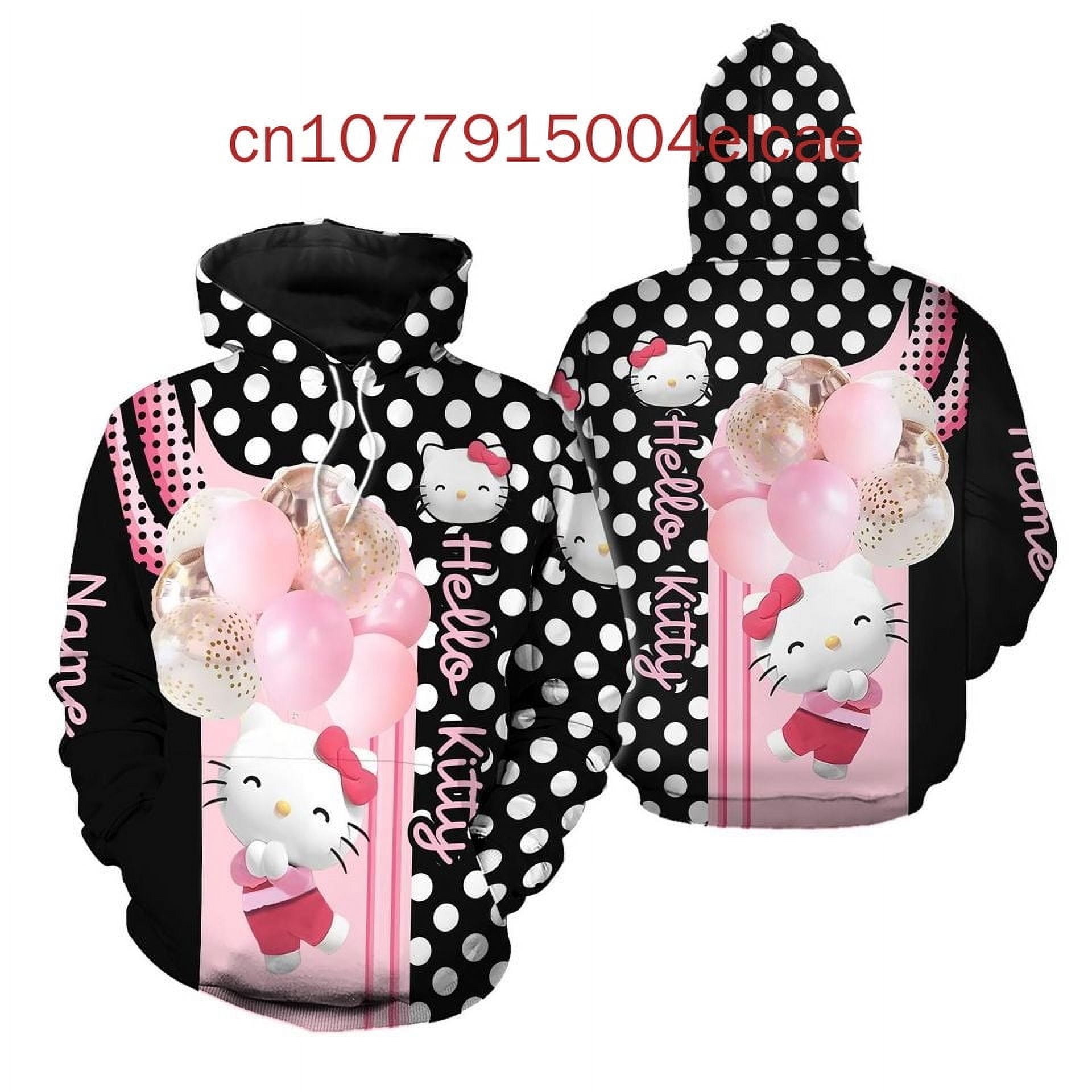2024 New Personalized Hello Kitty Hoodie 3d Printed Casual Street ...