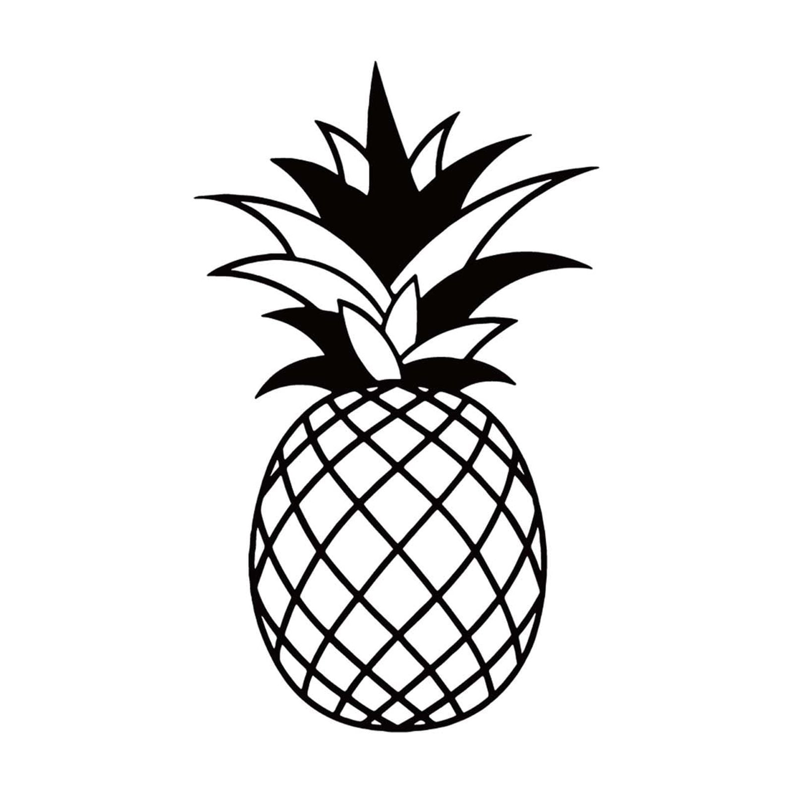 2024 New Pineapple Metal Wall Decor Black Metal Pineapple Sign Wall ...