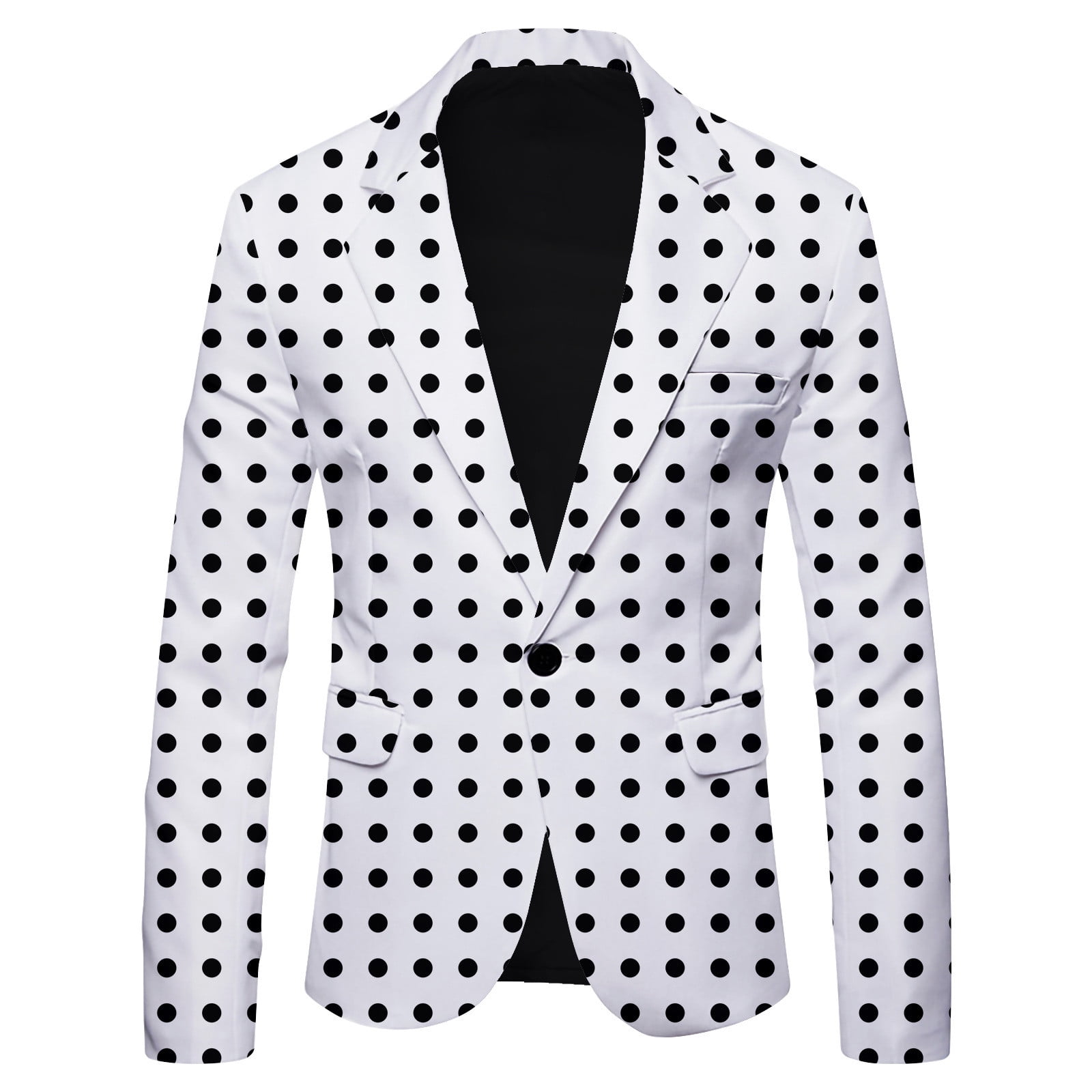2024 New Polka Dot Leopard Print Casual British Fashion Slim Fit Suit Men's Jacket Formal Tux ...