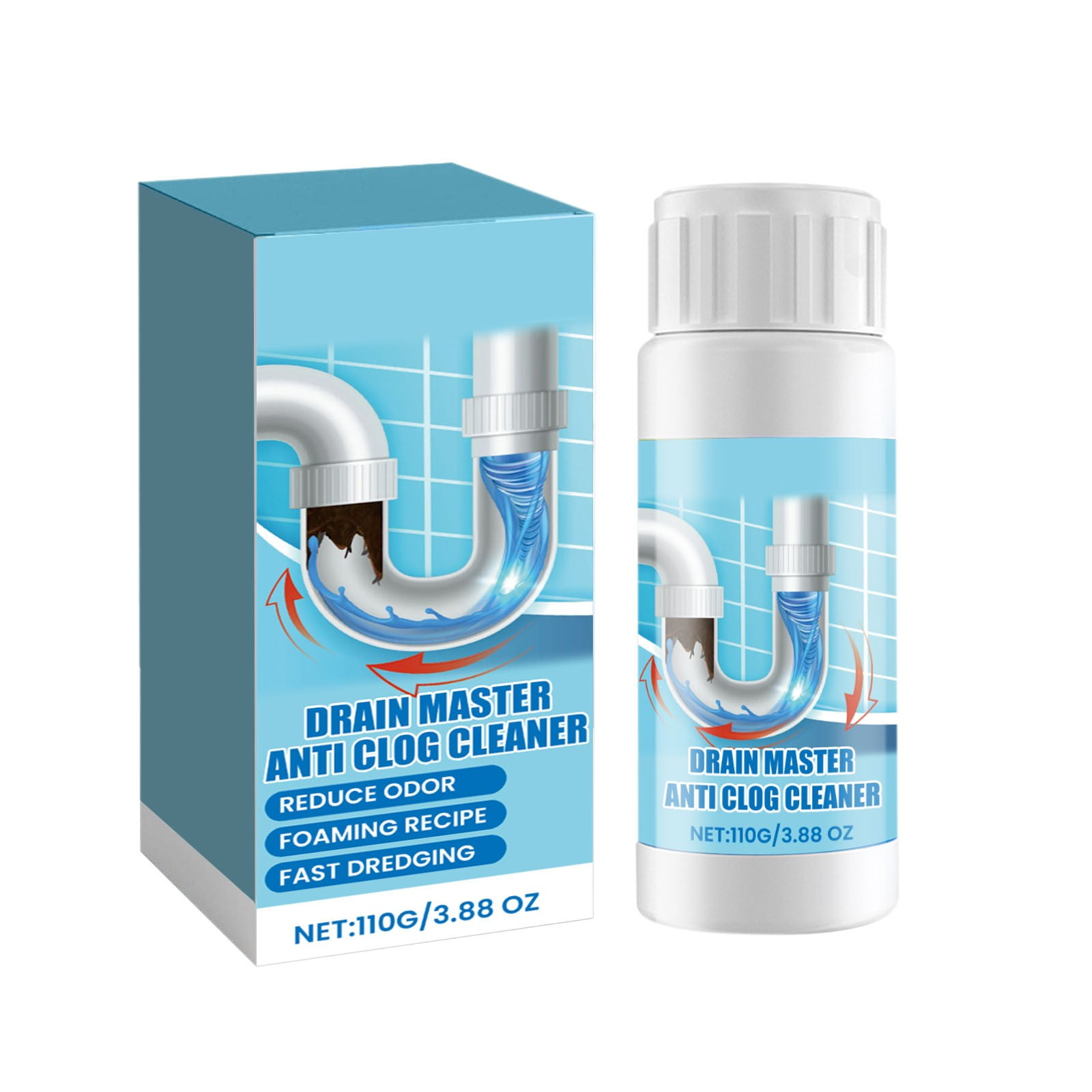 2024 New Powerful Pipe Dredge Agent, Magic Powder Drain Clog Remover ...