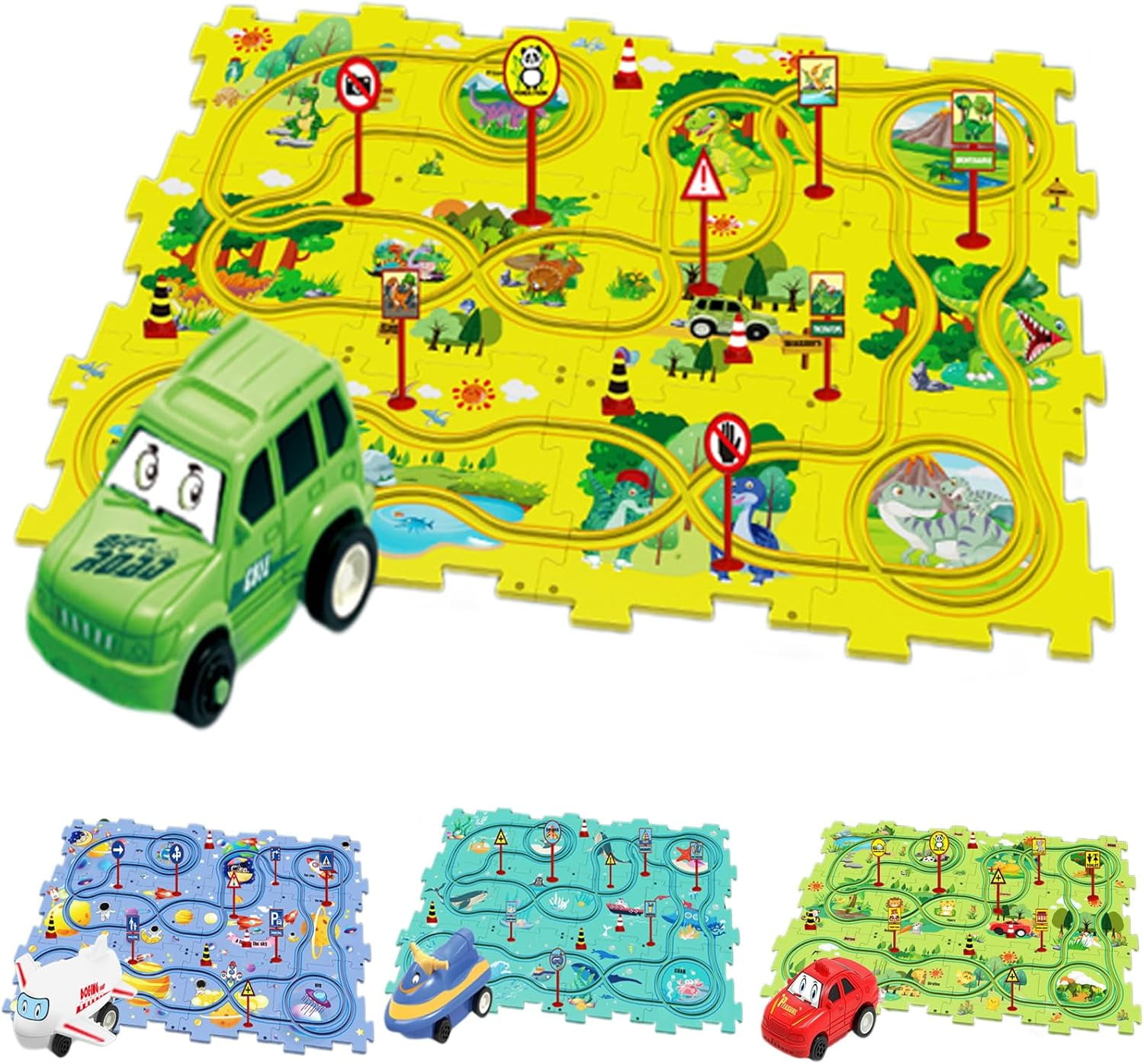 2024 New Puzzle Racer Kids Car Track Set, Puzzle Tracks Car Toys Gifts ...