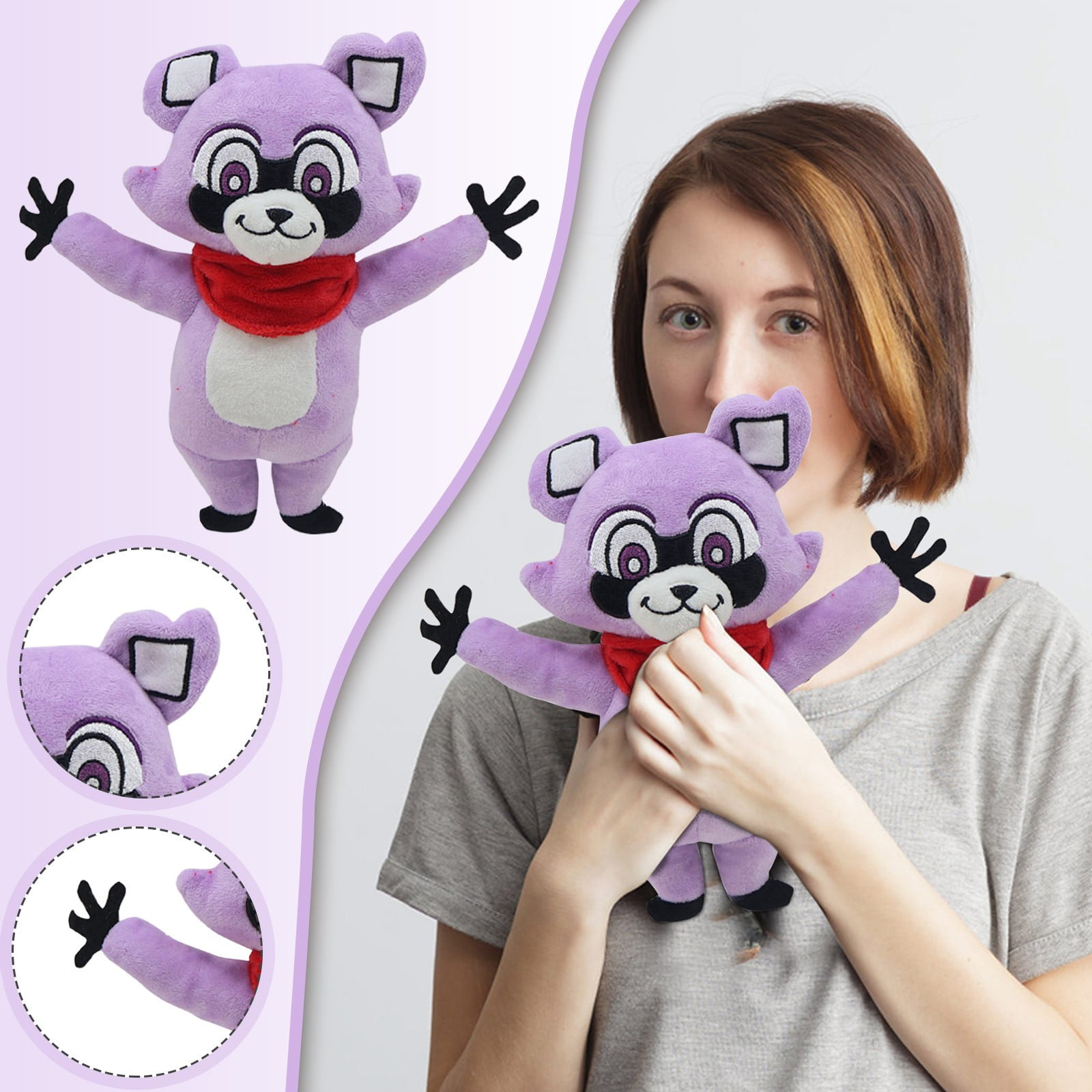 2024 New Rambley The Raccoon Plush，Indigo-Park Plush Toy, 10in Stuffed ...