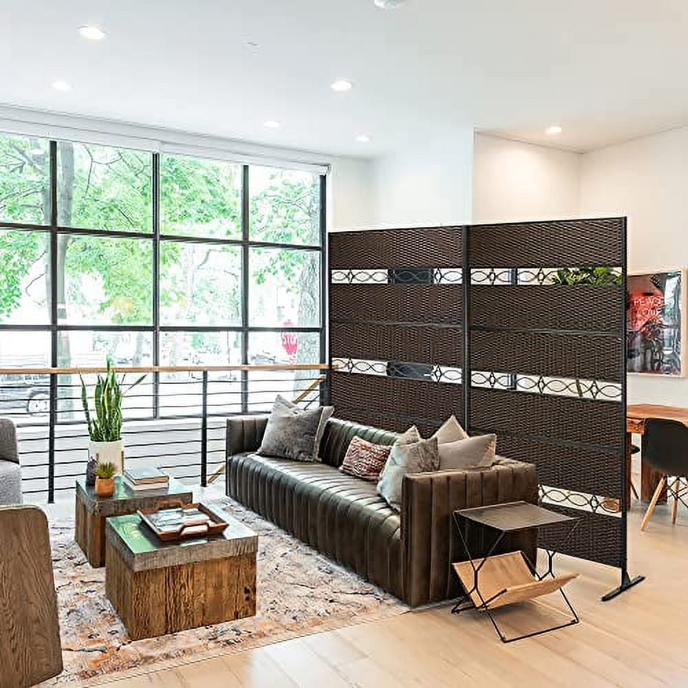 2024 New Rattan Outdoor Privacy Screen, Stand Freestanding Balcony ...