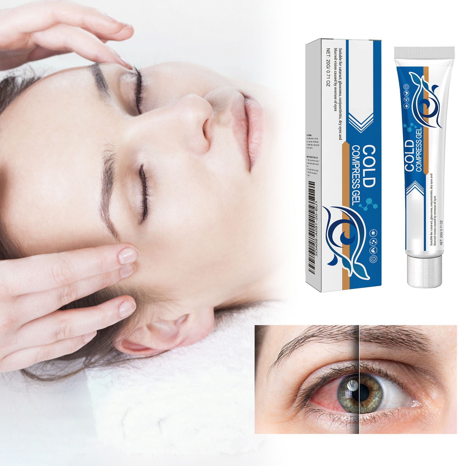 2024 New Release Eye Cold Compress Gel Eye Fatigue Dryness and Blurring ...