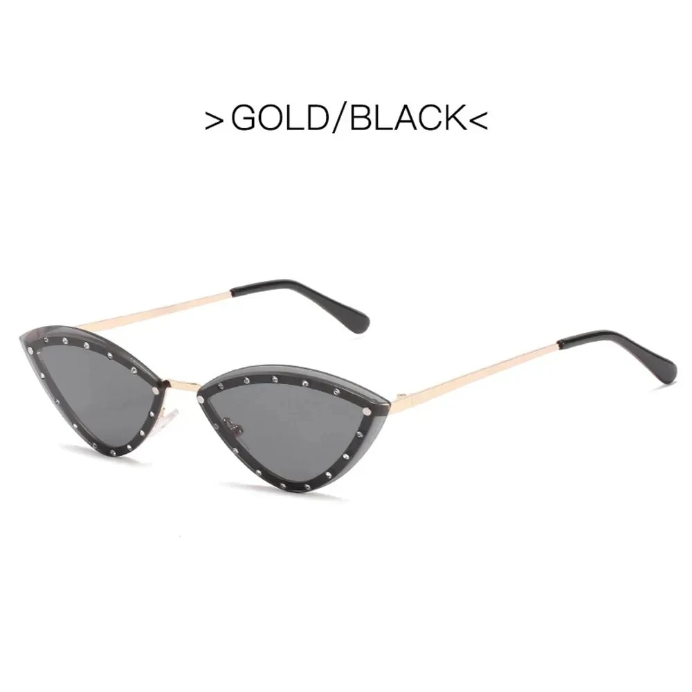 2024 New Rimless Sunglasses For Women Fashion Mosaic Diamond ...