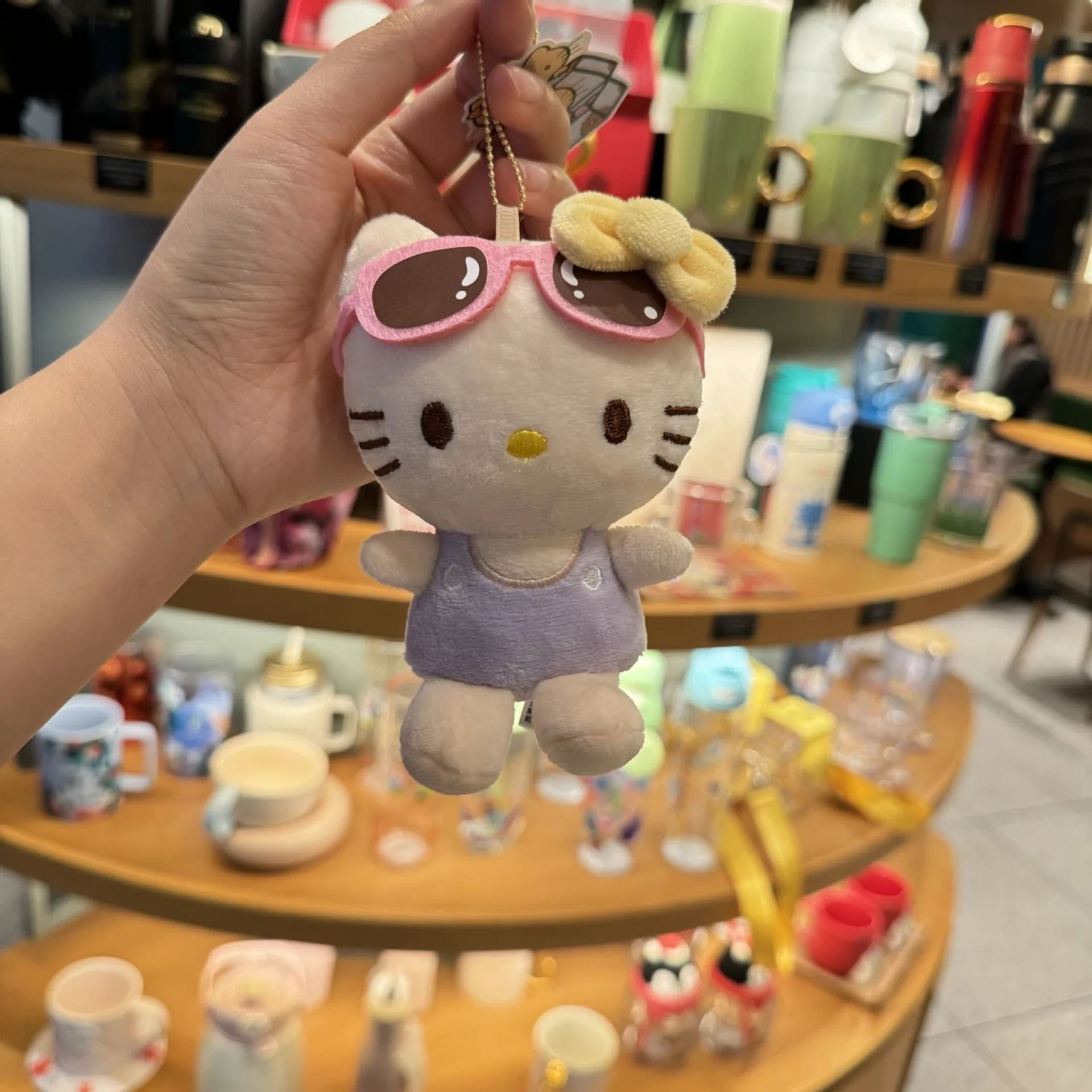 2024 New Sanrio Hawaiian Sweater Hello Kitty Plush Toy Keychain for ...